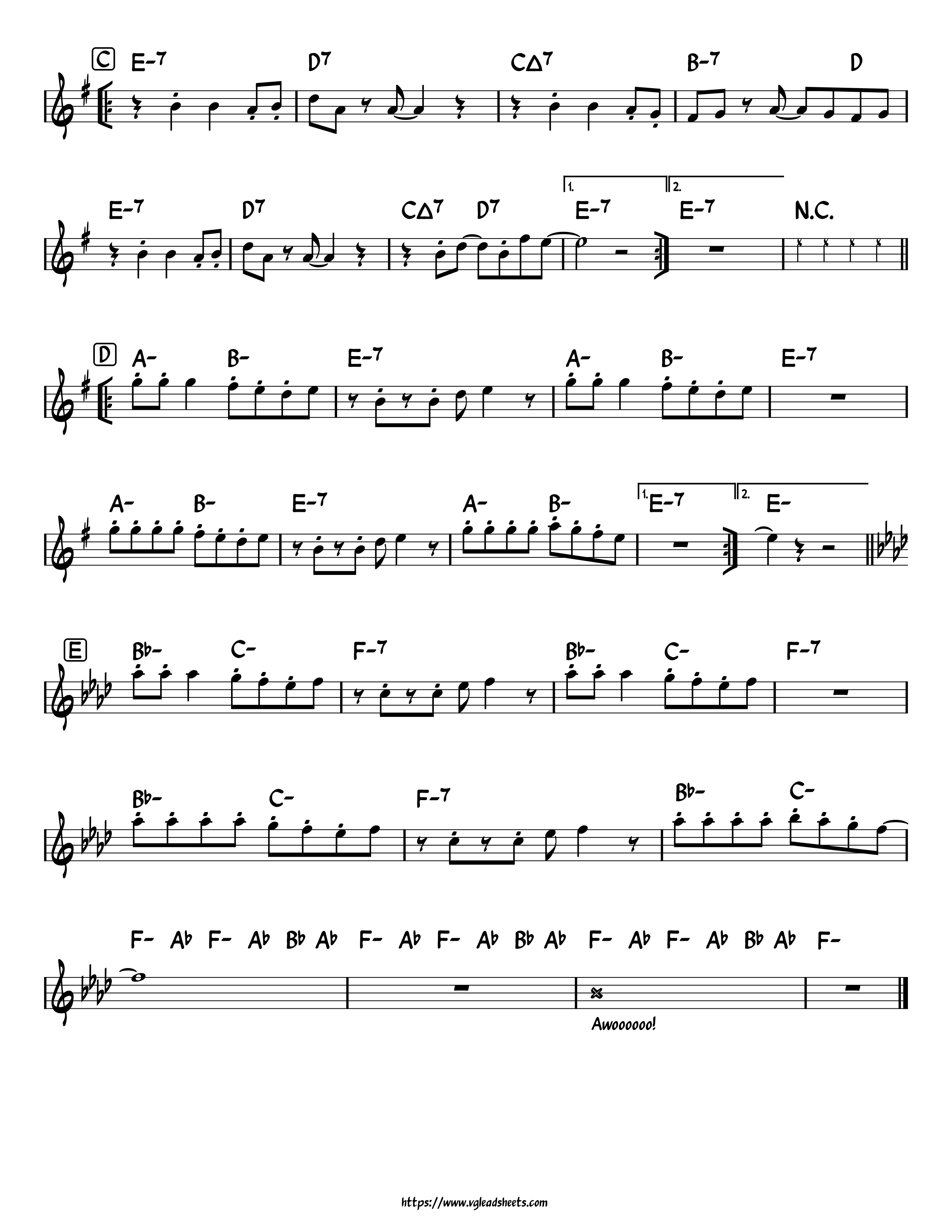 Animal Crossing - DJ K.K. | VGLeadSheets.com - Lead Sheets by Gamers ...
