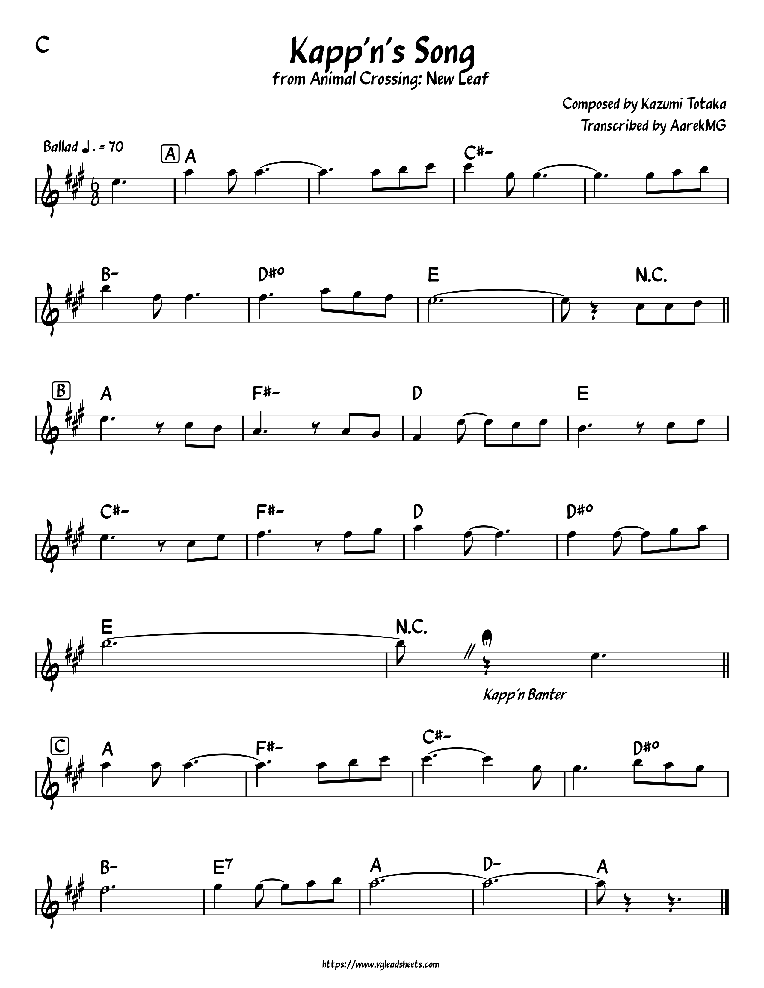 Animal Crossing Theme Song Flute Sheet Music at Scott Cahill blog