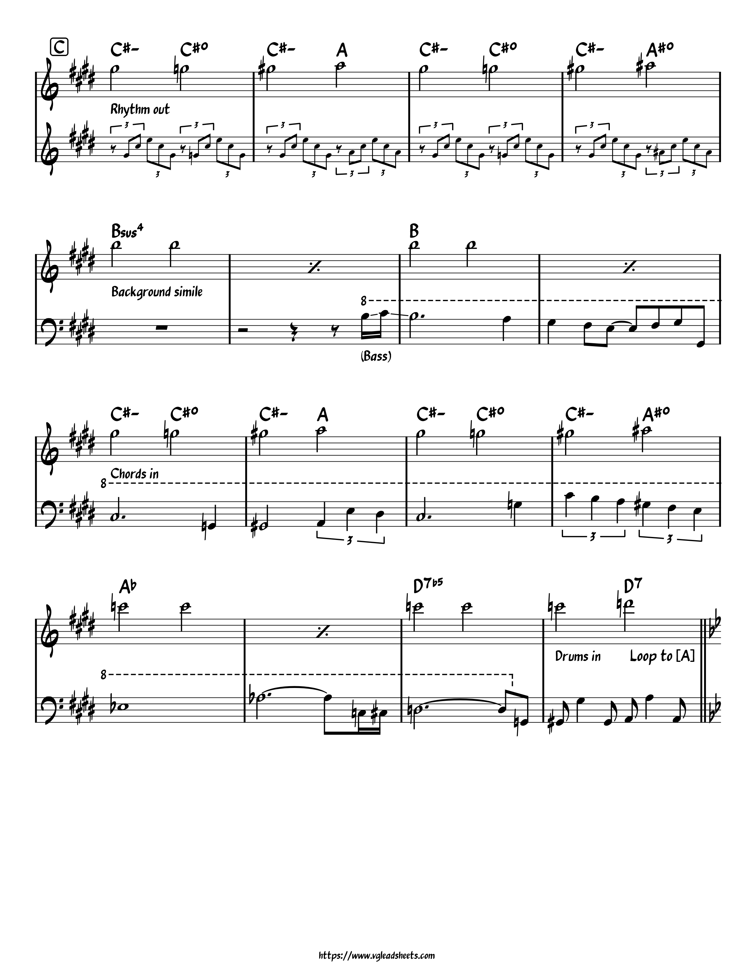 Chrono Trigger - Tyrano Lair | VGLeadSheets.com - Lead Sheets by Gamers ...