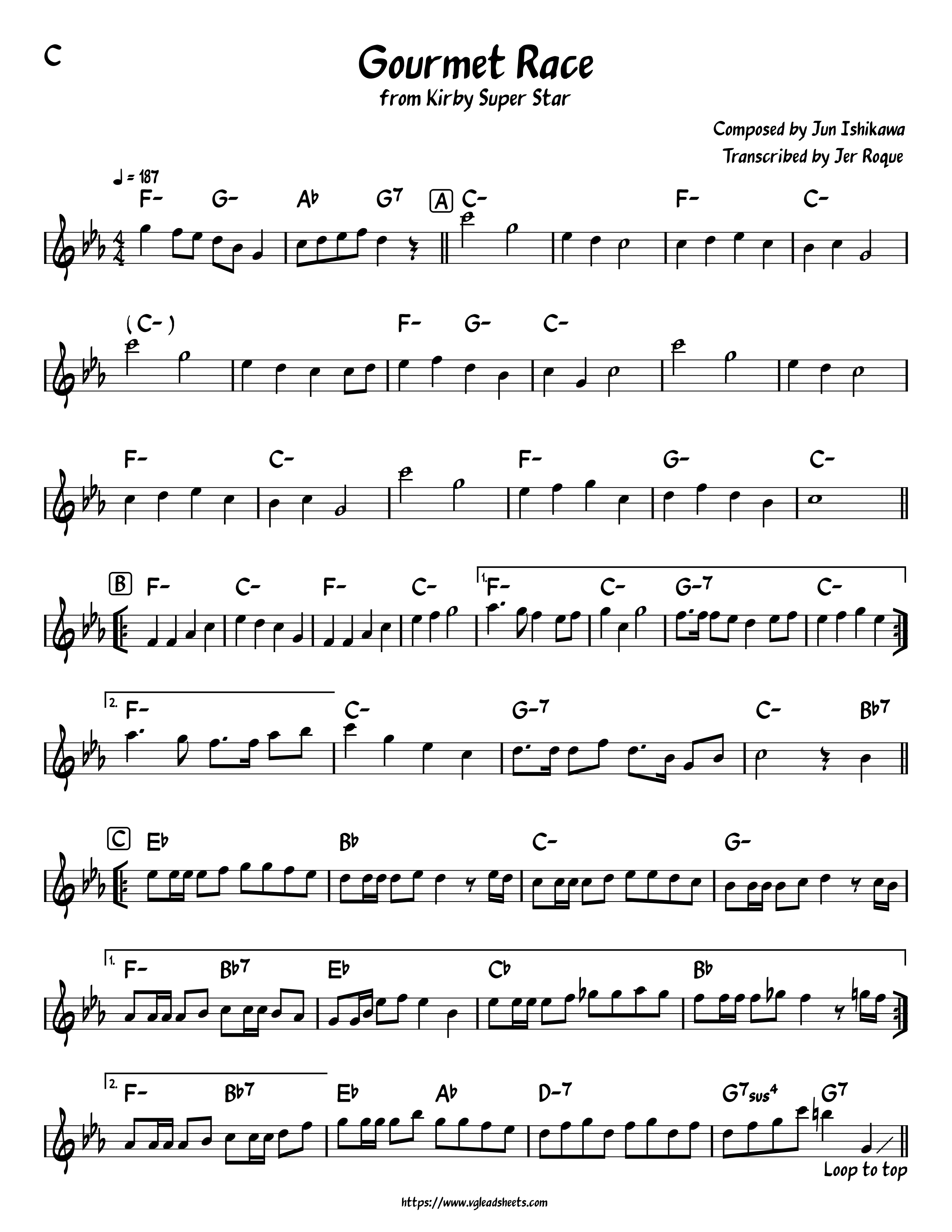 Kirby Flute Sheet Music at Sophie Peters blog