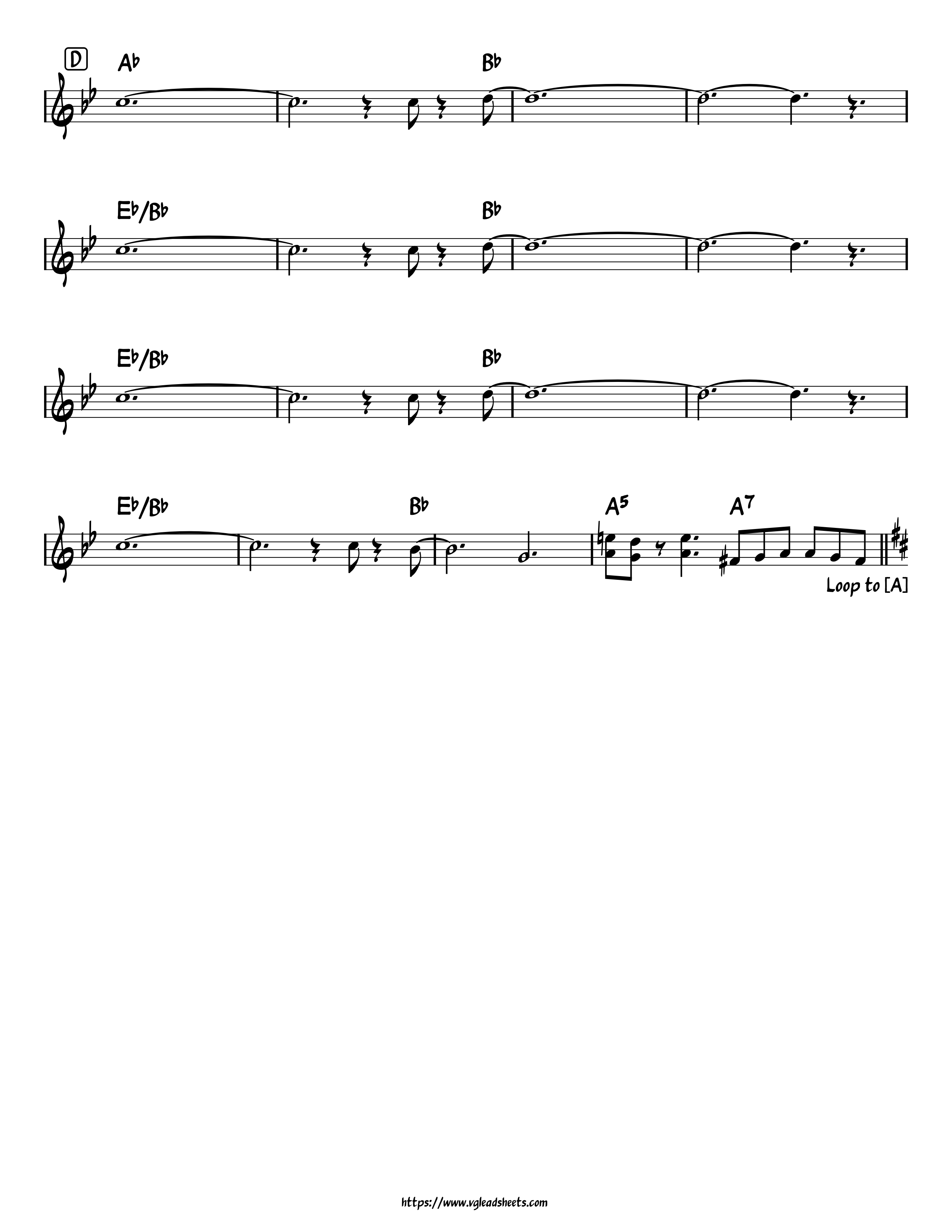 Pokémon Diamond & Pearl - Route 203 (Day) | VGLeadSheets.com - Lead ...