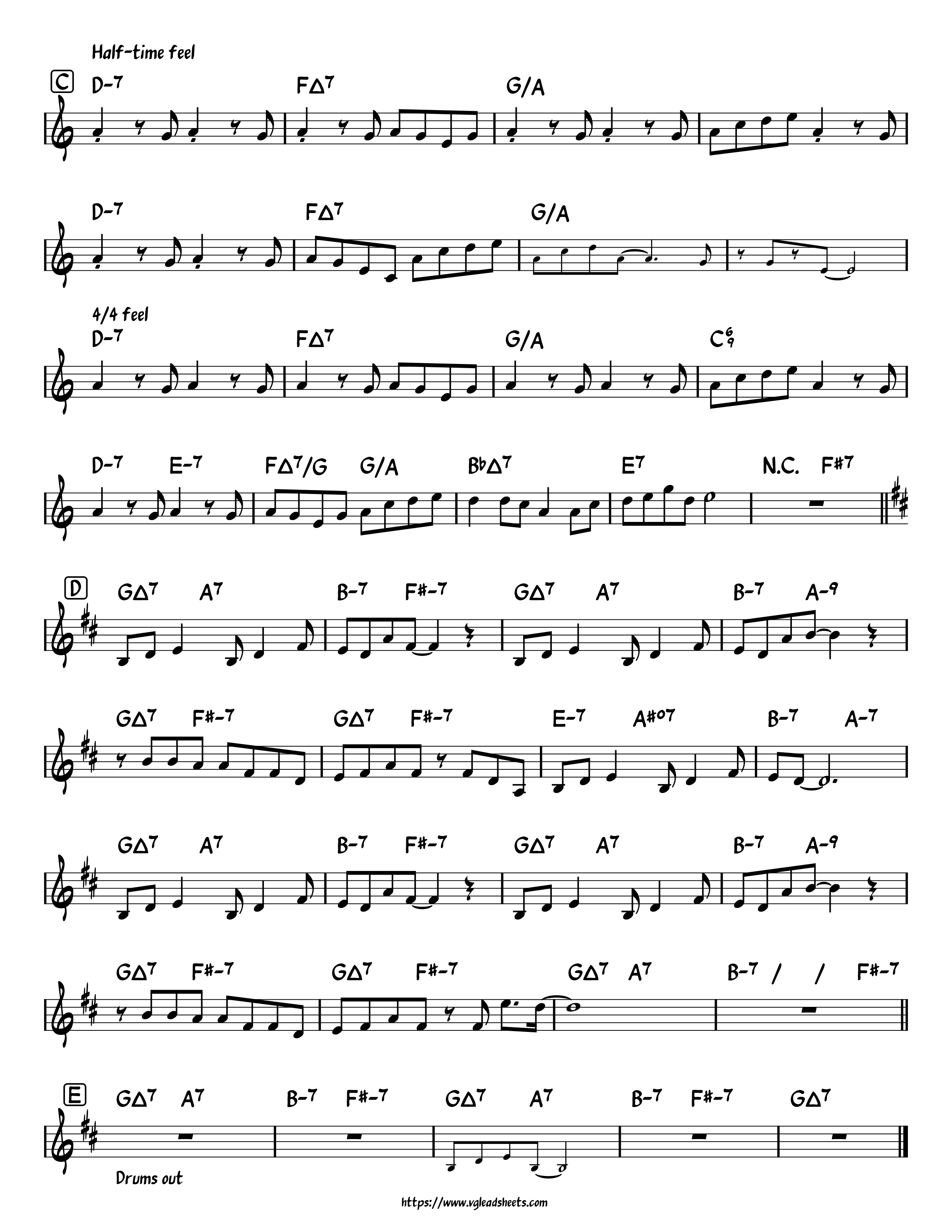 Splatoon - Maritime Memory | VGLeadSheets.com - Lead Sheets by Gamers ...