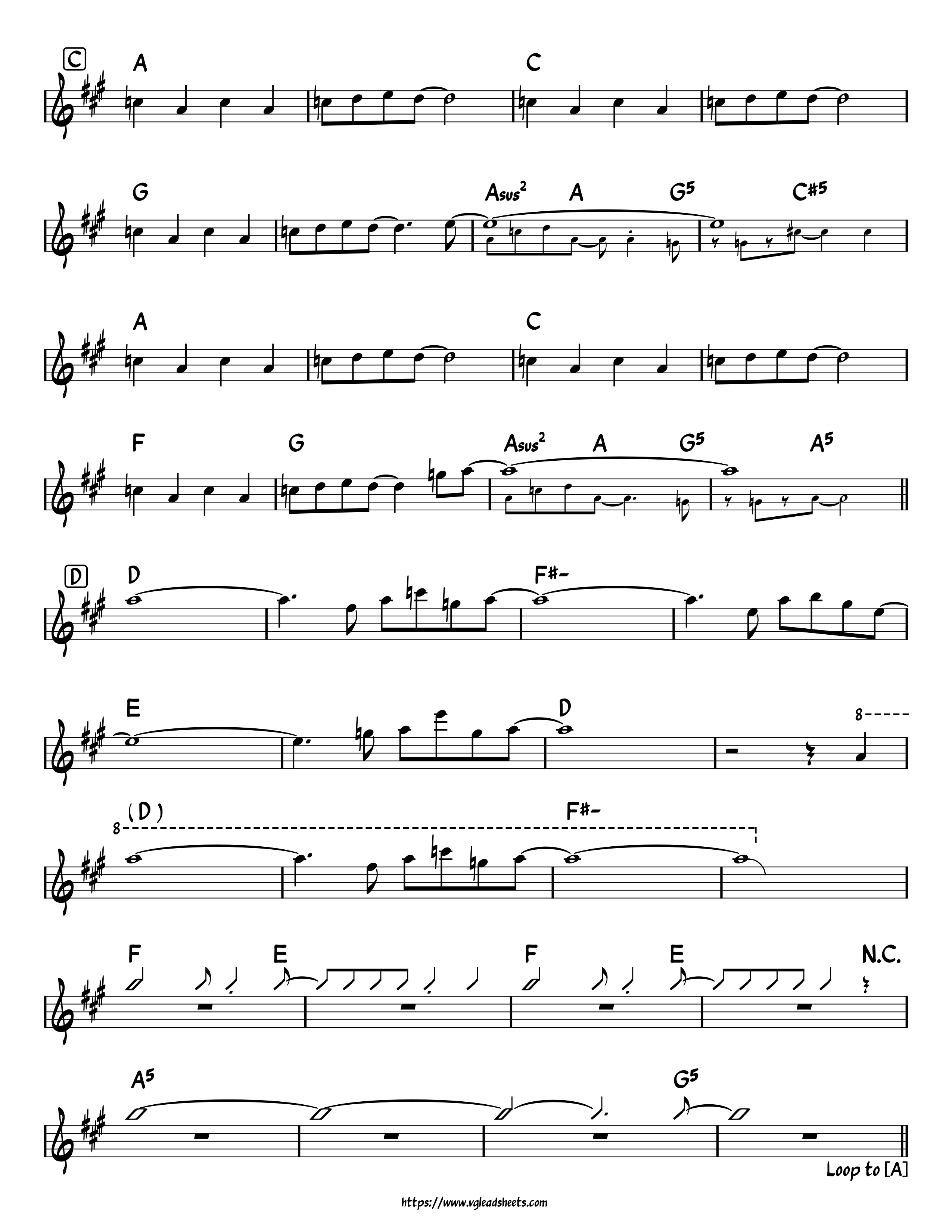 Splatoon - Splattack! | VGLeadSheets.com - Lead Sheets by Gamers, for ...