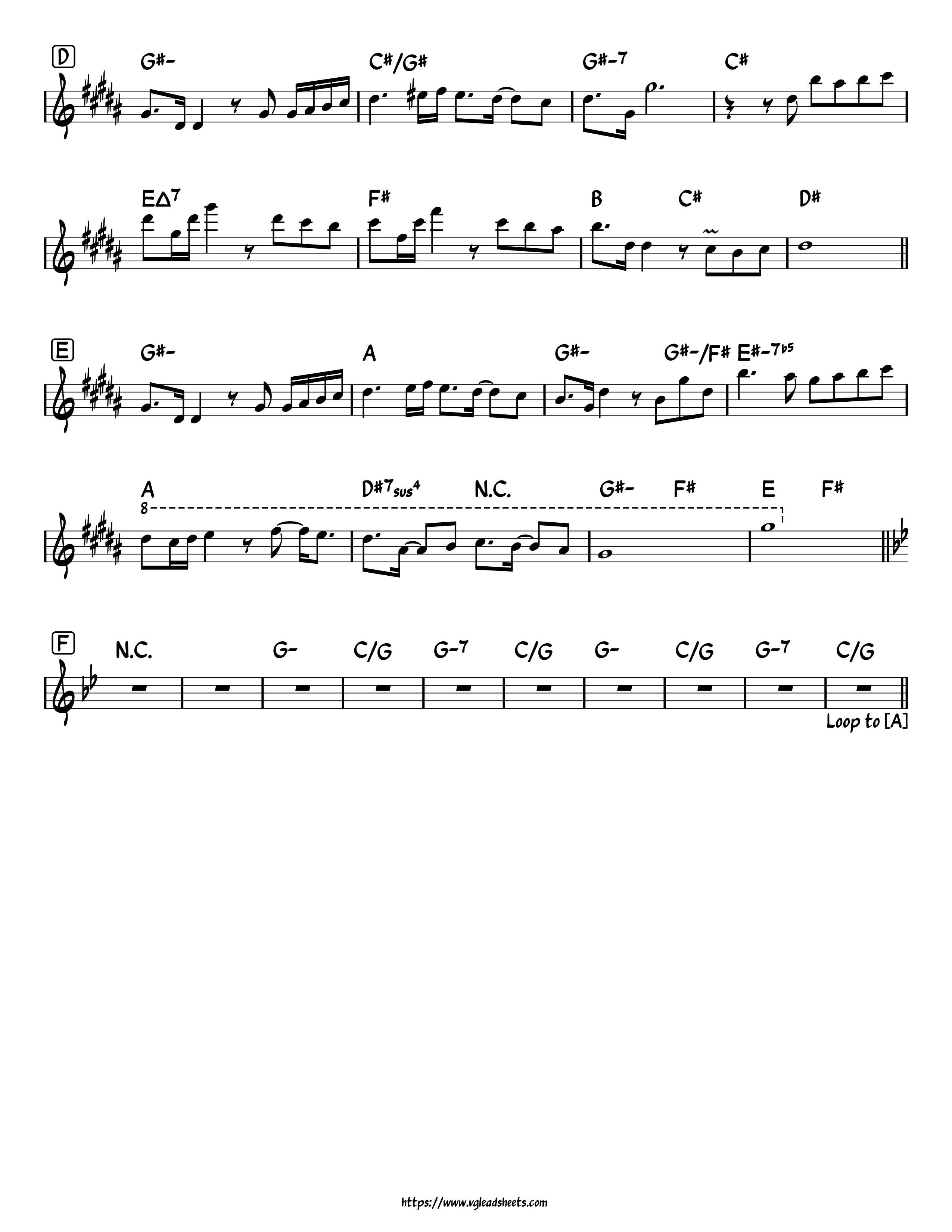 The Legend of Zelda: Link's Awakening - Tal Tal Heights | VGLeadSheets ...